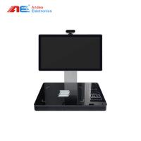 China 21.5 Inches Touchscreen UHF RFID Library Book Check In / Out Machine Self Service Kiosk RFID Library System Workstation for sale
