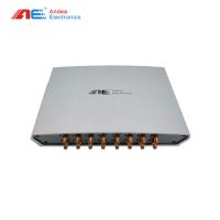 China Fixed UHF RFID Long Range Reader With 16 Ports Antenna Interface For Asset Tracking for sale