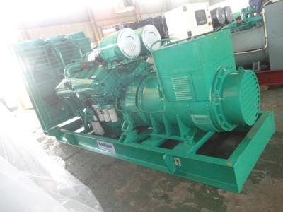 China 3 Pole MCCB Open Type Diesel Generator Three Phase 400KW 500KVA Manual / Auto Start for sale