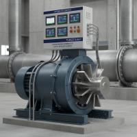 China Turgo Turbine Generator with 500-1000kg Weight, 5 In 1 Integrated Control Panel and Up To 87% Efficiency for Hydropower Generation for sale