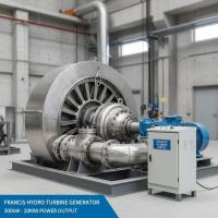 China Francis Turbine Generator with 300kW to 20 MW Power Output and Automatic Governor Control for 50 Hz or 60 Hz Hydropower Plants for sale