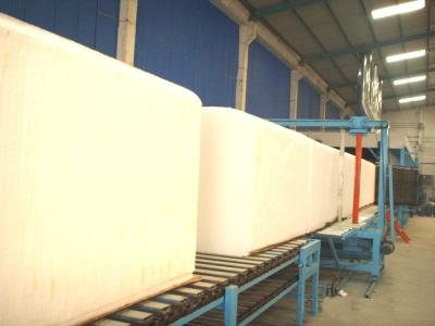 China Polyurethane Vertical Foam Block Cutting Machine 2400mm Height 1300mm Width with PLC Control for Continuous Production Lines for sale