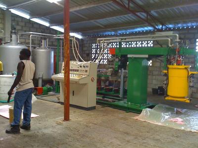 China High Speed Automatic Recycled Foam Production Line with Steam - 10m³ Capacity, 16.7kw Power for High Density Sponge Manufacturing for sale