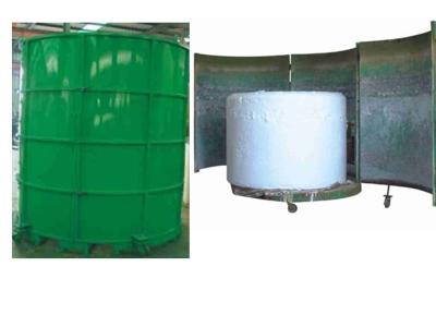 China Manual Circular Sponge Foaming Block Moulding Machine Φ1600×H1800mm Steel Structure with 2000-3500mm Length Capacity for sale