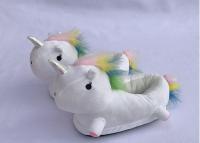 China Indoor Winter Cute Plush Pillows 35 - 43cm Size Childrens Unicorn Slippers for sale