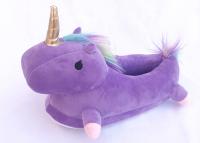 China Indoor Winter Cute Plush Pillows 35 - 43cm Size Childrens Unicorn Slippers for sale