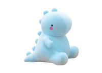 China Blue Custom Plush Toys Cotton Feather Stuffed Dinosaur Toy With Logo Printed for sale