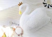 China 35cm Size Personalised Plush Toys White Swan Pillow Blanket Stuffed Animals Soft Doll for sale