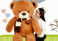 China Soft Animal Plush Toys New Scarf Cartoon Bear Doll Plush Toy For Girl Birthday Gift for sale