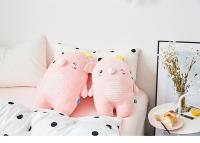 China Crown Cute Pig Cuddly Toy , Mascot Plush Toys 45-55cm Size For Girlfriend Gift for sale