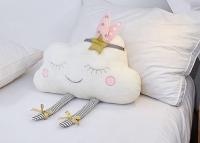 China Children Gift Smiley Face Stuffed Toy , Lovely Cloud Plush Toy With Foot for sale