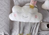 China Children Gift Smiley Face Stuffed Toy , Lovely Cloud Plush Toy With Foot for sale