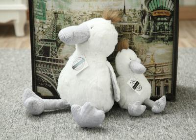 China Soft Personalised Plush Toys Striped Big White Duck Doll For Baby Playing for sale