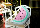 China Fully Filling Tooth Watermelon Plush Pillow / Watermelon Soft Toy EN71 Approved for sale