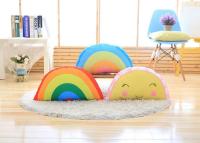 China Colorful Cute Plush Pillows / Rainbow Shaped Pillow With 100% PP Cotton Fill In for sale