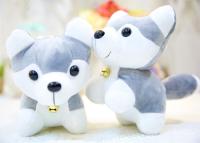China 25cm Size Cute Husky Plush Toy , Colorful Custom Made Plush Toys CE Certified for sale