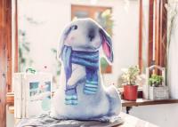 China Funny Plush Toys Lovely Adorable Simulation 3D Animal Rabbit Pets Sofa Cushion for sale