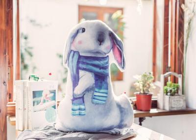 China Funny Plush Toys Lovely Adorable Simulation 3D Animal Rabbit Pets Sofa Cushion for sale