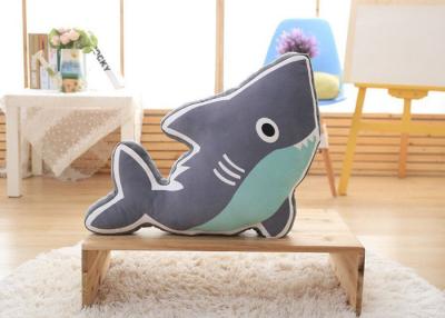 China Home Decoration Custom Plush Toys 35*60cm Size Kids Shark Pillow 0.9kg Weight for sale
