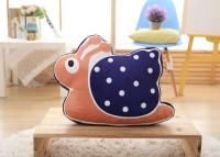 China Lovely Custom Plush Toys Adorable Simulation 3D Animal Snail Sofa Cushion for sale