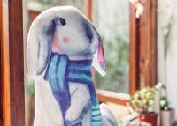 China Funny Plush Toys Lovely Adorable Simulation 3D Animal Rabbit Pets Sofa Cushion for sale