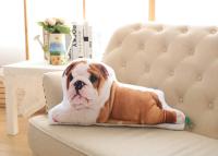 China Cuddly Personalized Dog Pillow / Simulation 3D Animal Custom Dog Pillow for sale