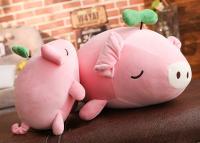China Girls Custom Plush Toys / Simulation 3D Cute Pig Stuffed Toy With 100% PP Cotton Fill In for sale