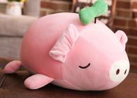 China Girls Custom Plush Toys / Simulation 3D Cute Pig Stuffed Toy With 100% PP Cotton Fill In for sale