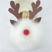 China 18cm 30g Cute Plush Keychains / Imitation Rabbit Fox Fur Keyring For Christmas Gift for sale
