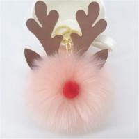 China 18cm 30g Cute Plush Keychains / Imitation Rabbit Fox Fur Keyring For Christmas Gift for sale