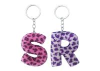 China Creative Plush S Letter Keychain Pendant / Ladies Bag Cute Car Keychains for sale