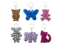 China Colorful Plush Animal Keychains Ladies Luggage Car Accessories CE Approved for sale