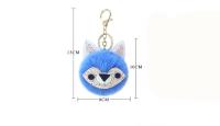 China Custom Cute Plush Keychains / 13cm 23g  PU Sequins Fox Fur Keychain Pendant for sale