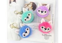 China Custom Cute Plush Keychains / 13cm 23g  PU Sequins Fox Fur Keychain Pendant for sale