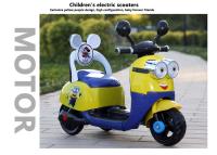 China Small Yellow Childrens Electric Ride On Cars / Baby Electric Motorcycle for sale
