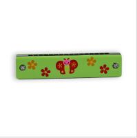 China Kindergarten Wooden Painted Eco Friendly Baby Toys Can Play Harmonica for sale