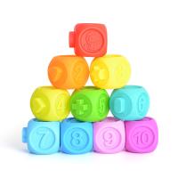 China Plastic Infant Baby Toys Cognitive Hand Grasping Pinch Puzzle Building Blocks for sale