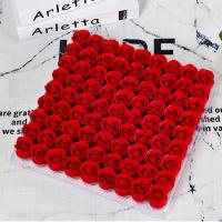 China 3.5cm Flower Head Soap Flower Bouquet Wedding Rose Shop For Hand Gift for sale