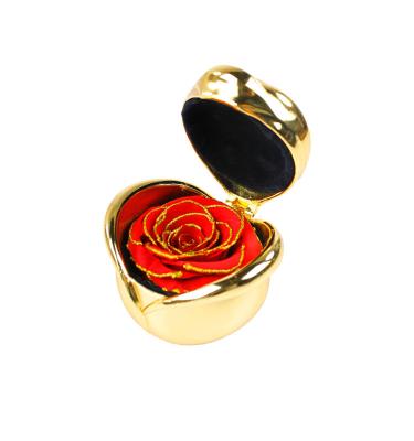 China 6CM Flower Head Preserved Flowers In A Box Propose Marriage Weapon Artificial Rose for sale