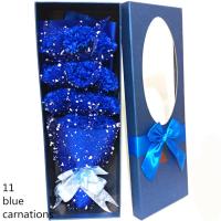 China Creative Artificial Rose Carnation Soap Flower Bouquet Gift Box Birthday Gift for sale