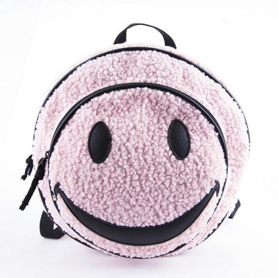China Durale Cute Smiley Small Plush Toy Backpack Bag For Three Age + People for sale