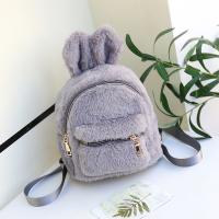 China Cartoon Cute Small Rabbit Plush Backpack / Plush Bag For Children In Pink Color for sale