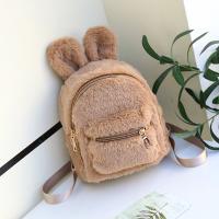 China Cartoon Cute Small Rabbit Plush Backpack / Plush Bag For Children In Pink Color for sale