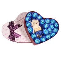 China Twenty Eternal Rose Flower Gift Boxes With Bears , Rose Shaped Soap Lightweight for sale