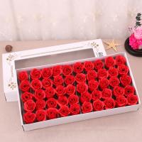 China Handmade Rose Shaped Soap Flower Head Three Layers With Base For Wedding Gifts for sale