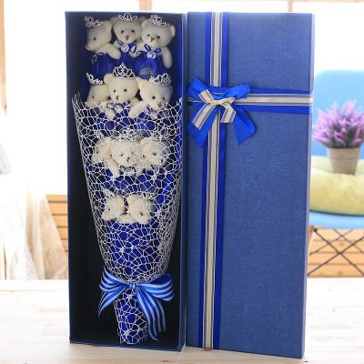China Gift Box Eternal Rose Flower Birthday Teddy Bear Doll More Than Romantic for sale