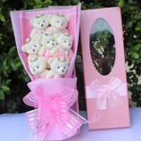 China 7 Little Bear Teddy Bear Bouquet , Cartoon Bear Flower Bouquet To Send Graduates for sale