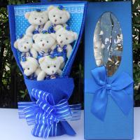 China 7 Little Bear Teddy Bear Bouquet , Cartoon Bear Flower Bouquet To Send Graduates for sale