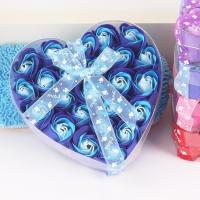 China 24 Heart Shaped Eternal Rose Flower Soap Box Festival Promotion Creative Gifts for sale