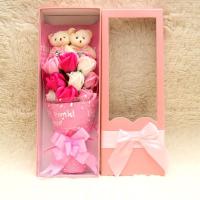 China 9 Soap Rose Bear Gift Box Soap Flower Bundle Birthday Gift For Boudoir Teacher ' S Day for sale